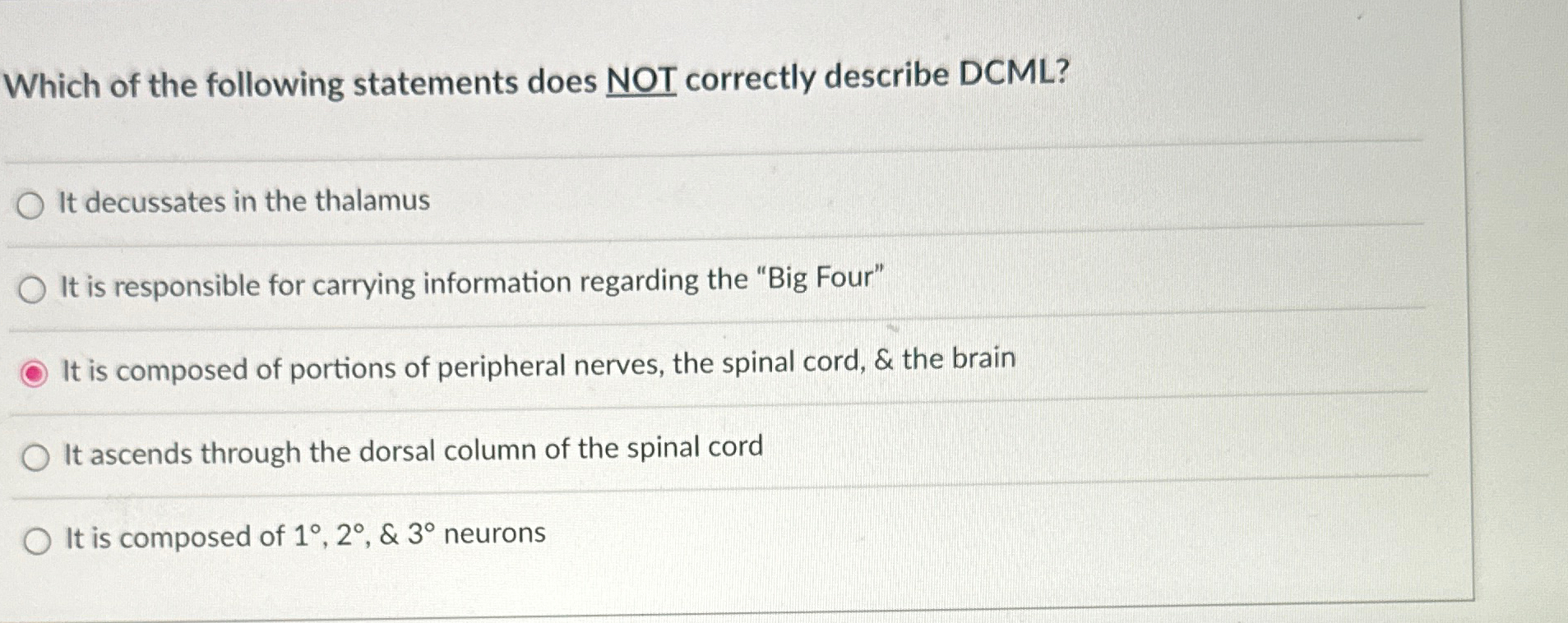 Solved Which of the following statements does NOT correctly | Chegg.com