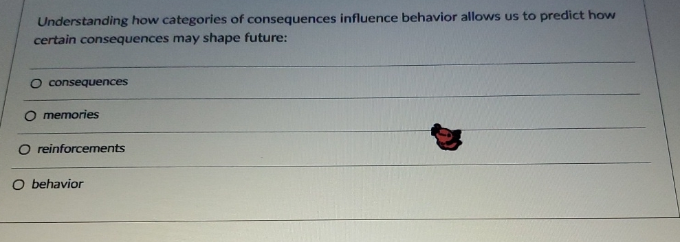Solved Understanding how categories of consequences | Chegg.com