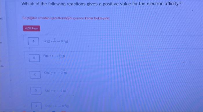 Solved Which of the following reactions gives a positive | Chegg.com