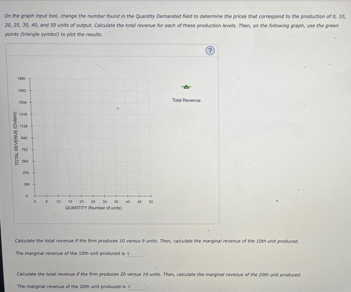 Solved 2. Calculating marginal revenue from a linear demand | Chegg.com