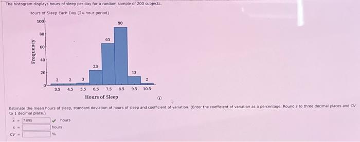 Solved Estimate the mean hours of sleep, standard deviation | Chegg.com Solved Estimate the mean hours of sleep, standard deviation | Chegg.com