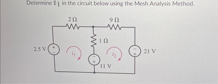 Solved Determine 21 in the circuit below using the Mesh | Chegg.com