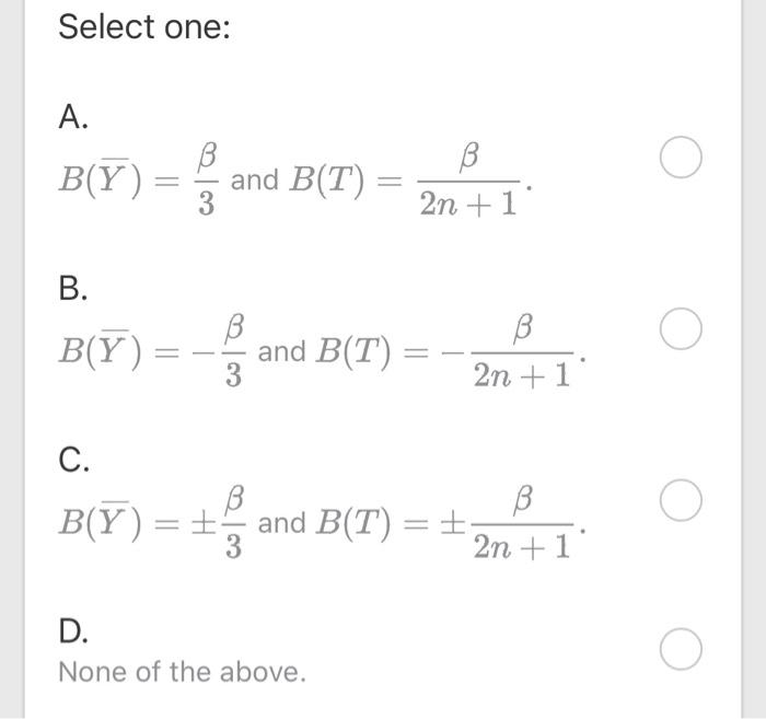 Solved Suppose that Y1,Y2,…Yn is a random sample of the | Chegg.com