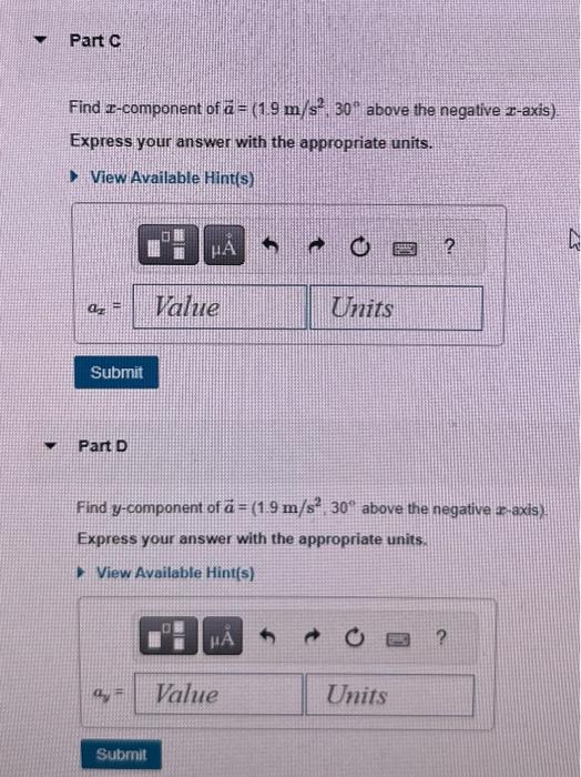 Solved Find x-component of v=(4.5 m/s,30∘ clockwise from the | Chegg.com