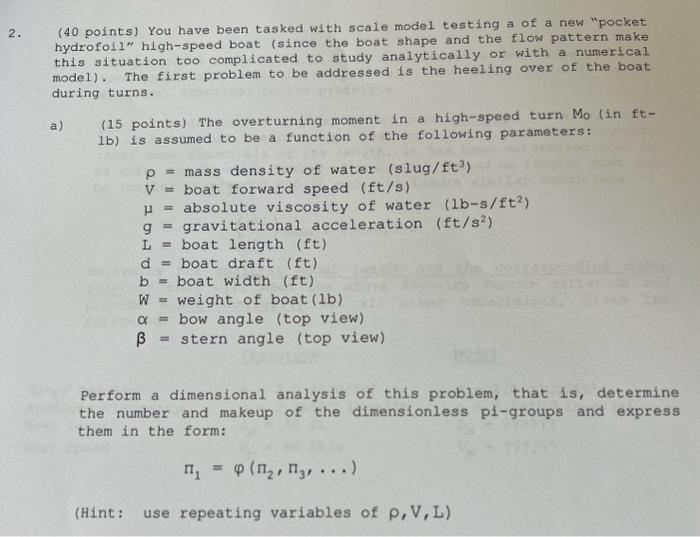 Solved ( 40 points) You have been tasked with scale model | Chegg.com