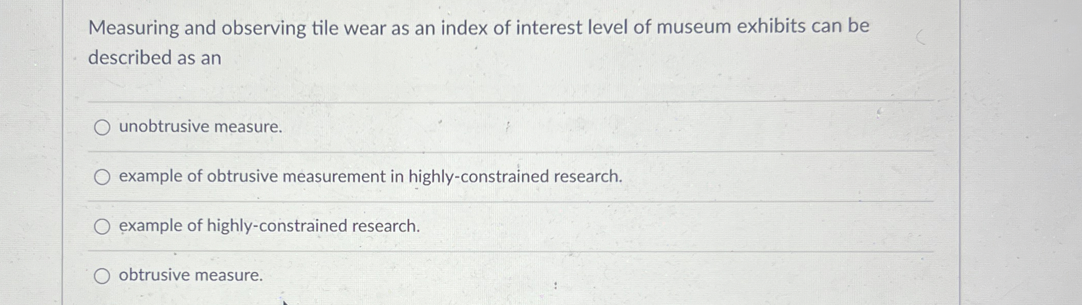 Solved Measuring and observing tile wear as an index of | Chegg.com