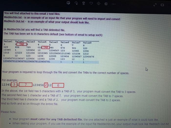 Solved You will find attached to this email 2 text files. | Chegg.com