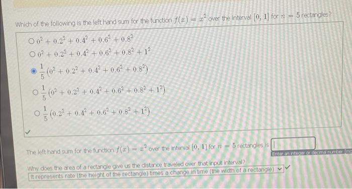 Solved Which of the following is the left hand sum for the | Chegg.com