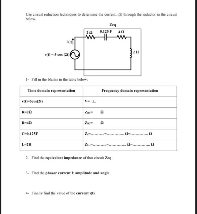 Solved Use circuit reduction techniques to determine the | Chegg.com