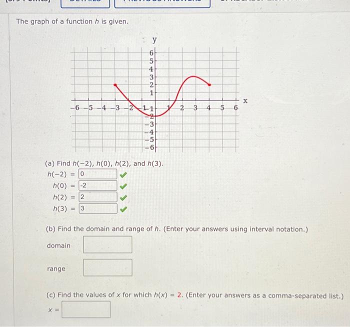Solved Also, find the net change in h between x=-3 and x=3. | Chegg.com