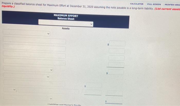 Solved The financial statement columns of the worksheet for | Chegg.com