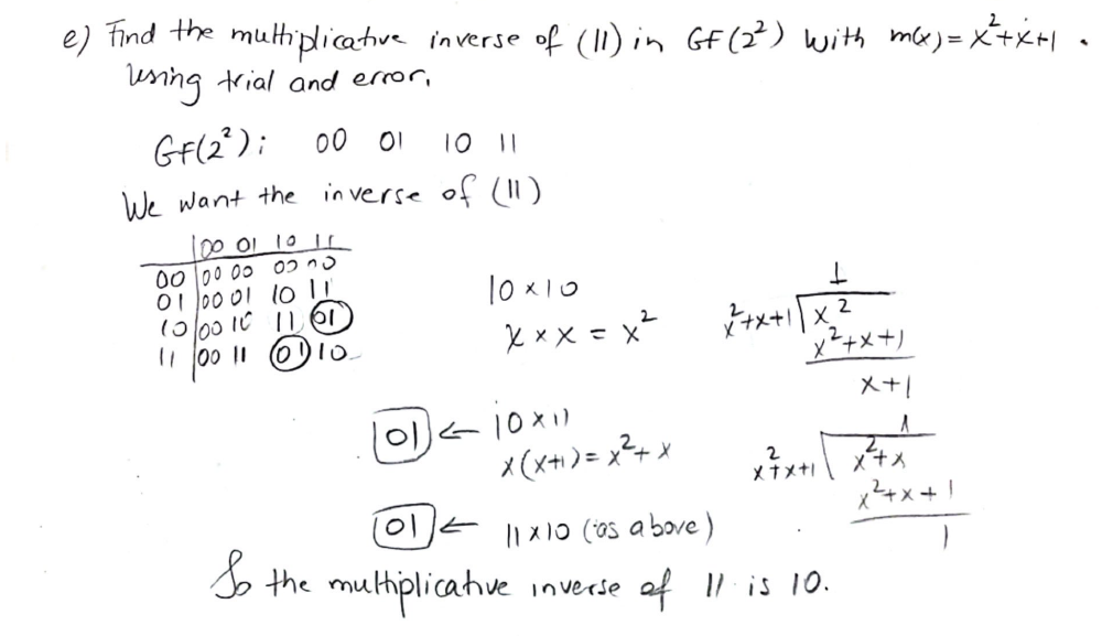 Solved Topics: Multiplicative inverses; Fermat, Euclid, | Chegg.com
