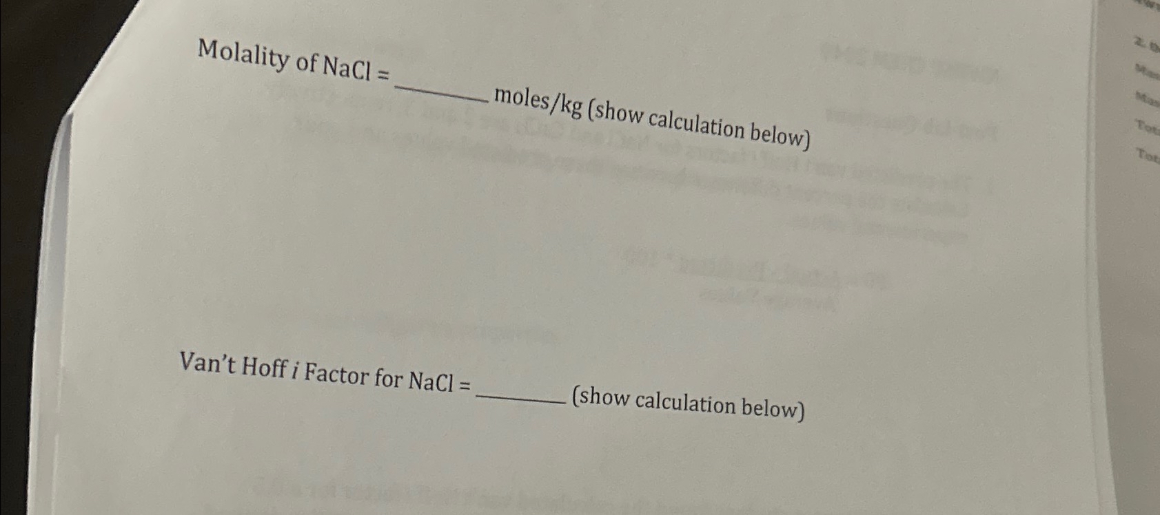Solved Determination of the boiling point of NaCl | Chegg.com