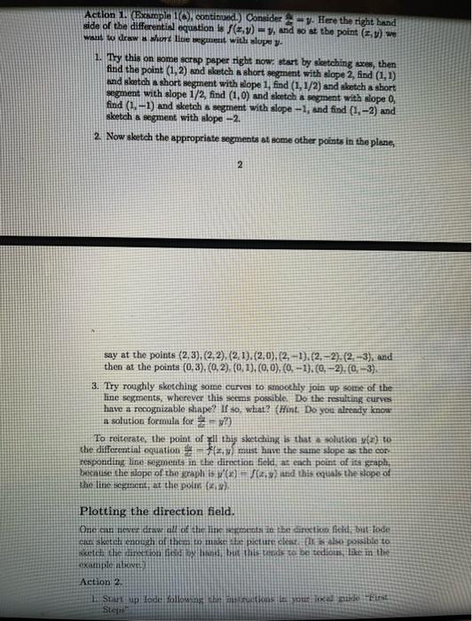 Solved Action 1. (Fxample 1 (a), continued) Oonsider sa =1. | Chegg.com