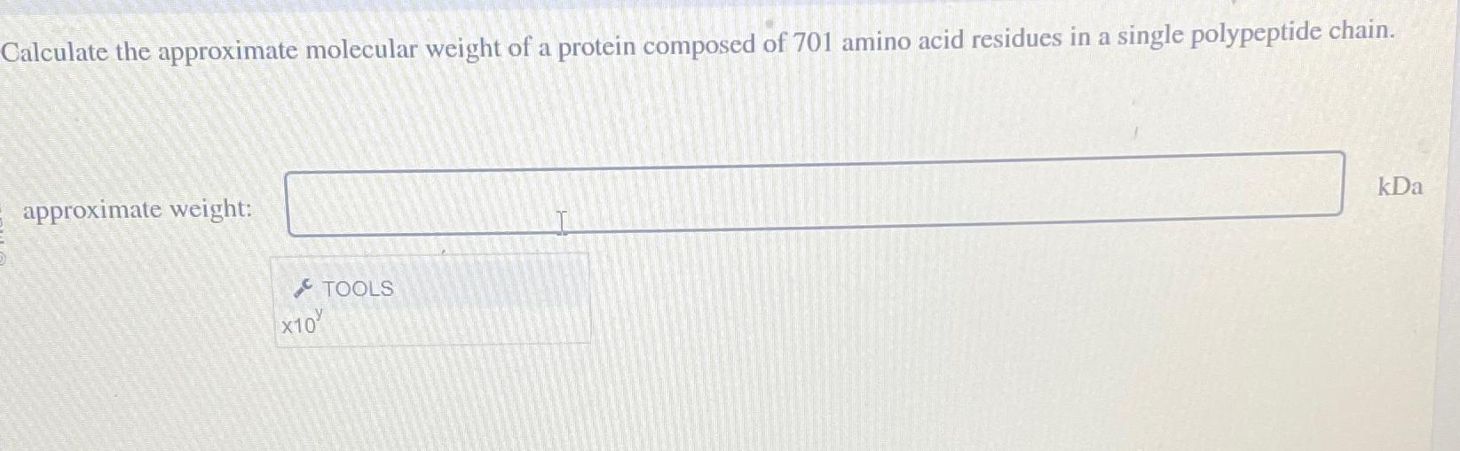 Solved Calculate the approximate molecular weight of a | Chegg.com