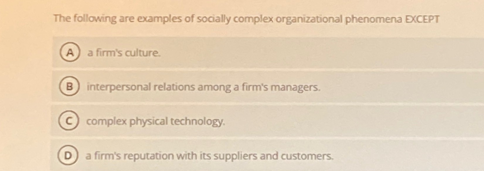 Solved The following are examples of socially complex | Chegg.com