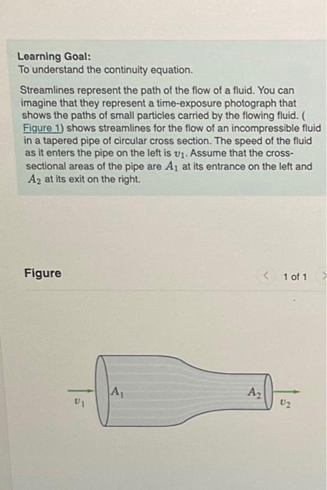 Solved Learning Goal: To understand the continuity equation. | Chegg.com