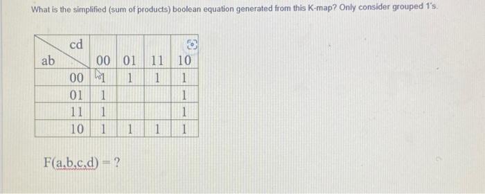 Solved What is the simplified (sum of products) boolean | Chegg.com