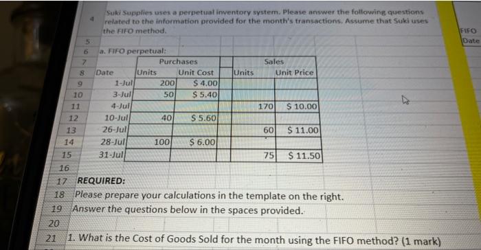 Solved Suki Supplies uses a perpetuat inventory system. | Chegg.com