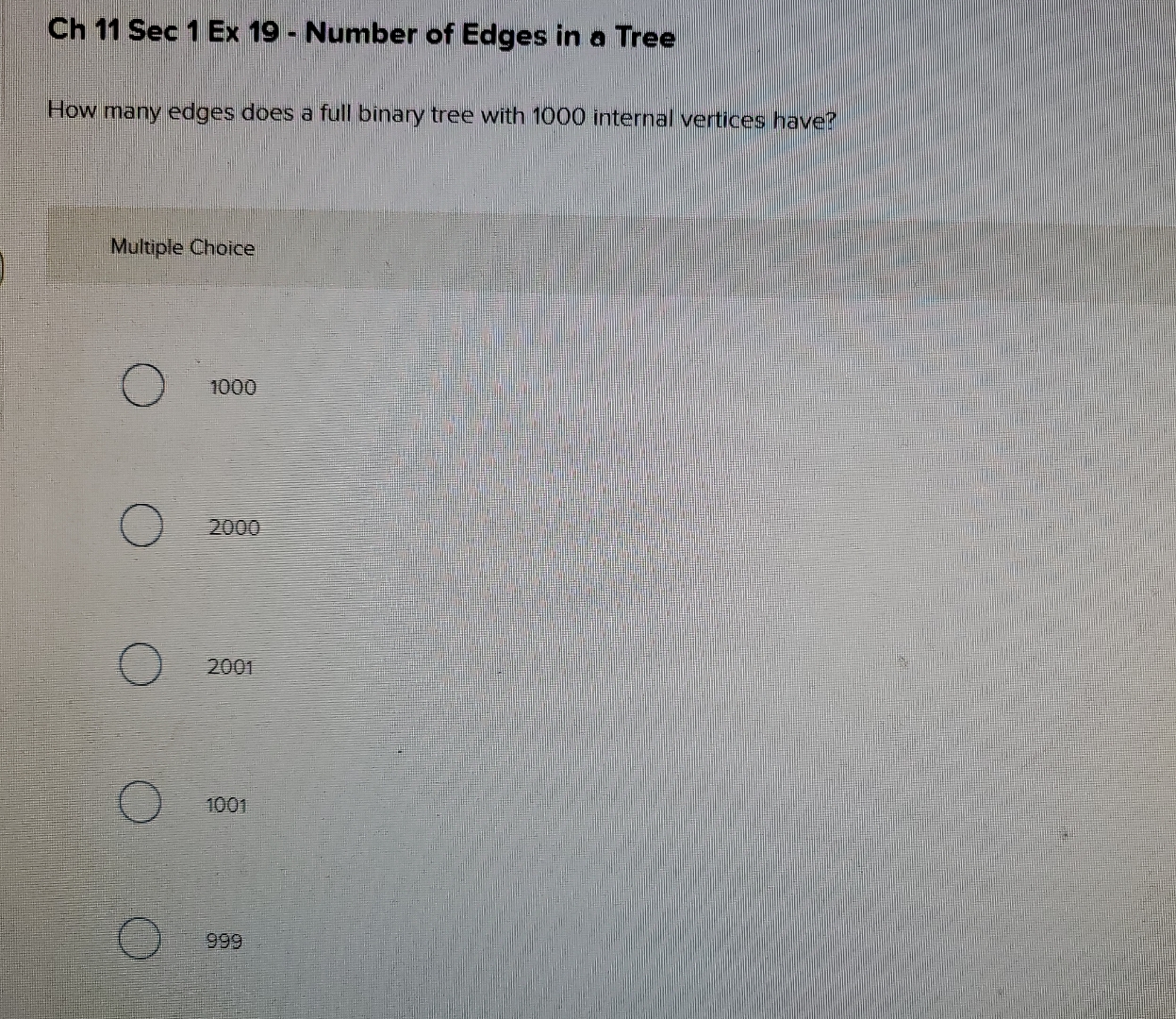 Solved Ch 11Sec1Ex19- ﻿Number of Edges in a TreeHow many | Chegg.com