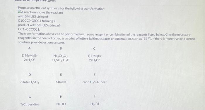 Solved Propose an efficient synthesis for the following | Chegg.com