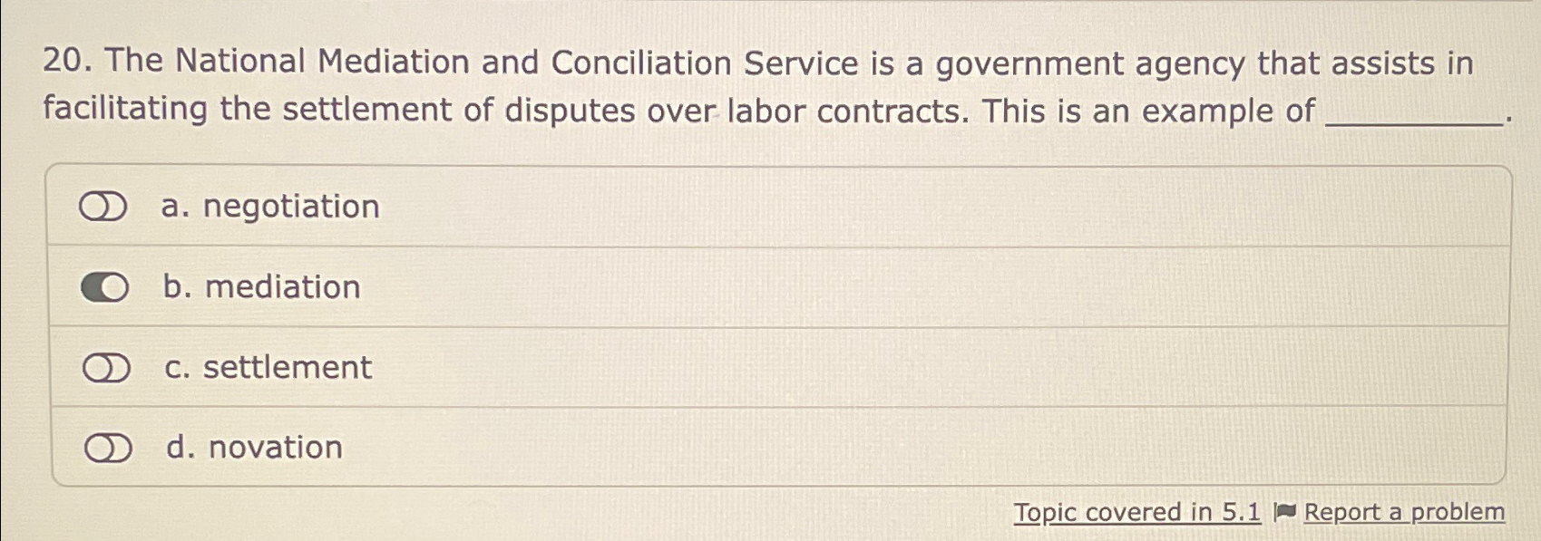 Solved The National Mediation and Conciliation Service is a | Chegg.com