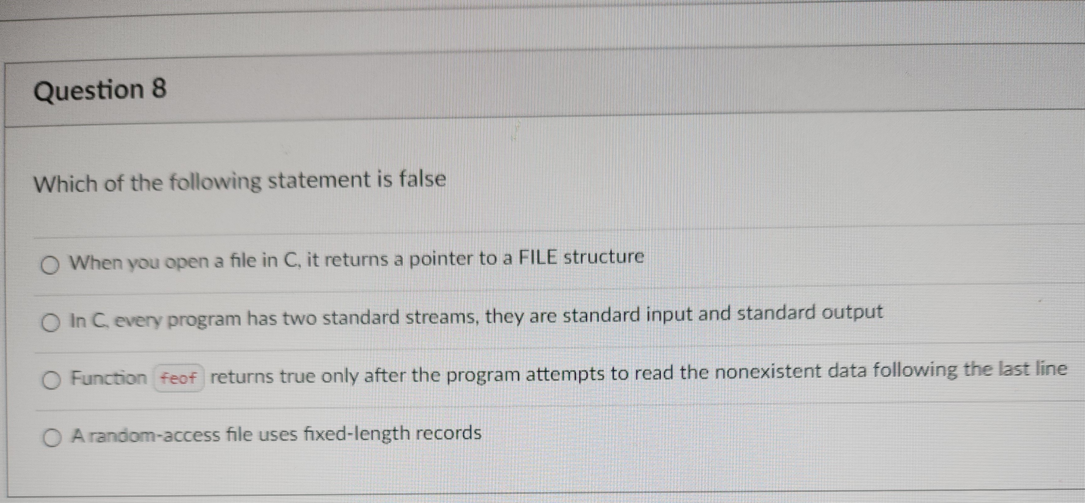 Solved Question 8Which of the following statement is | Chegg.com