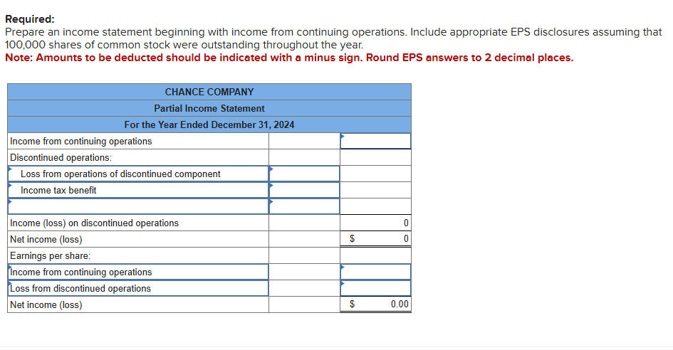 Solved Exercise 4-6 (Algo) ﻿Discontinued operations | Chegg.com