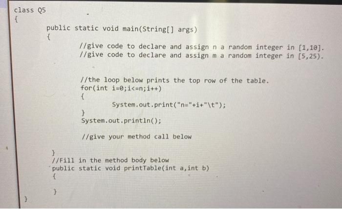 Solved pls write program using java and add code using the | Chegg.com