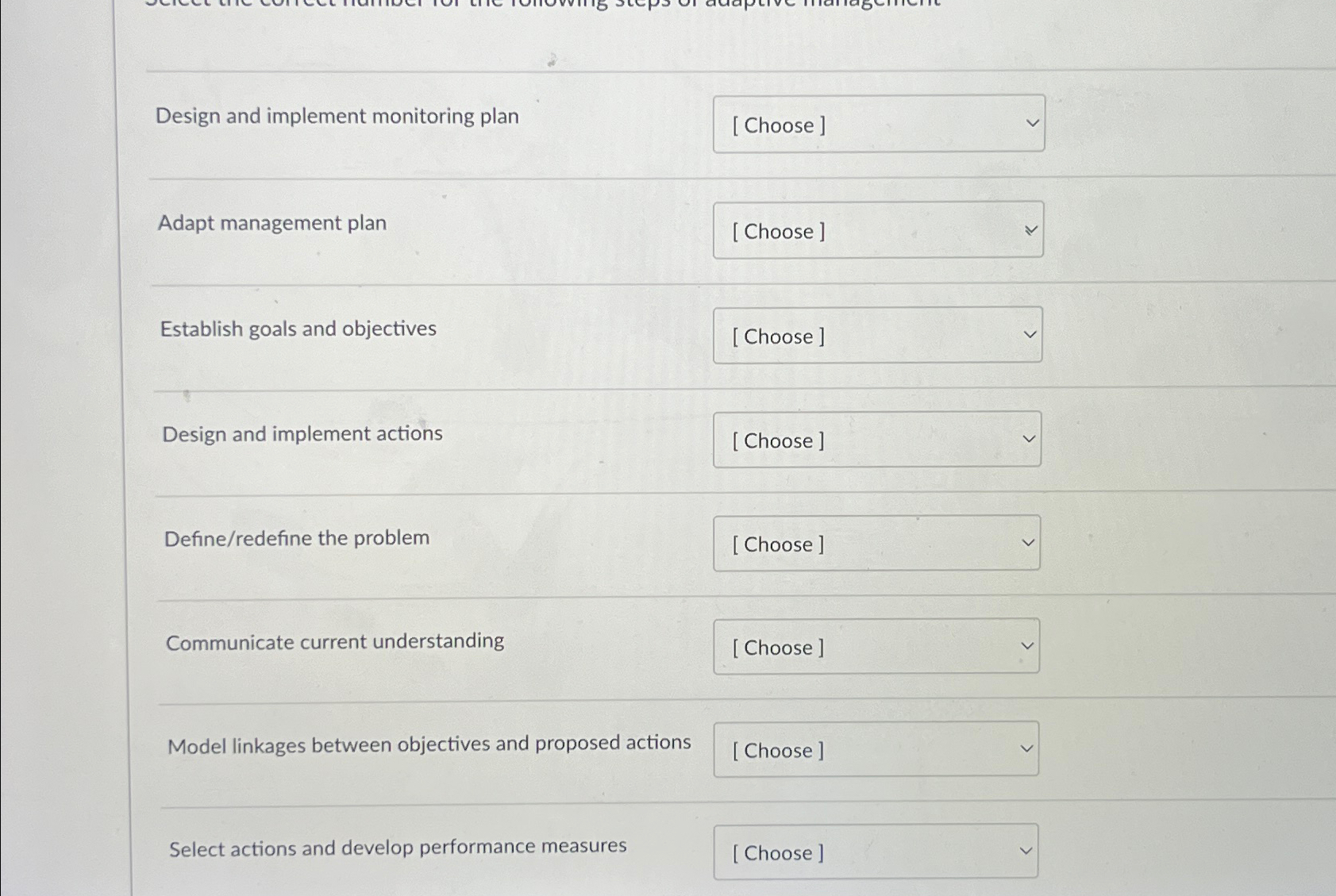 Solved Design and implement monitoring planAdapt management | Chegg.com