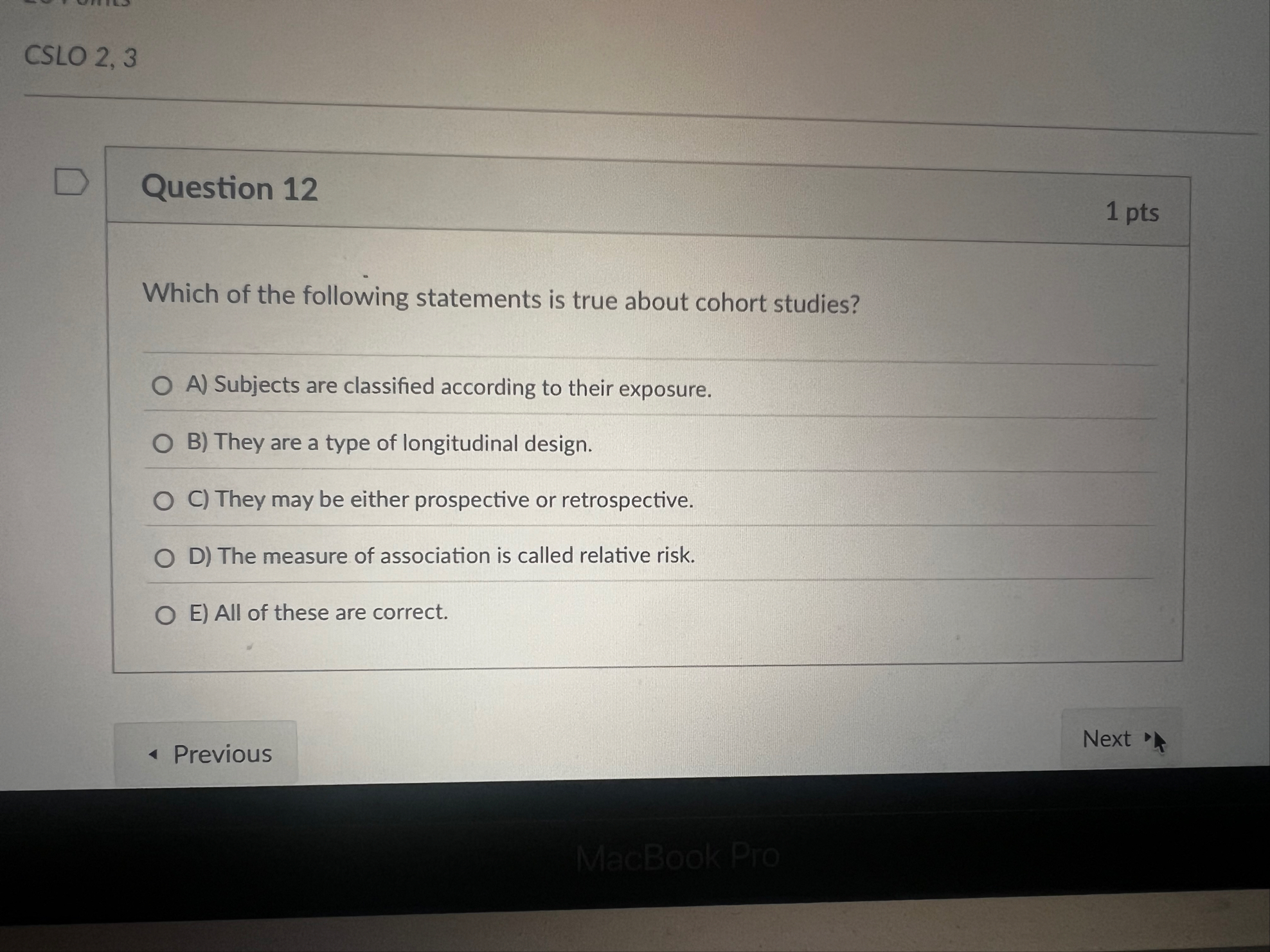 Solved CSLO 2, 3Question 121 ﻿ptsWhich of the following | Chegg.com
