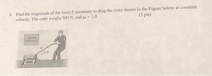 Solved 6. Find the magnitude of the force P necessary to | Chegg.com