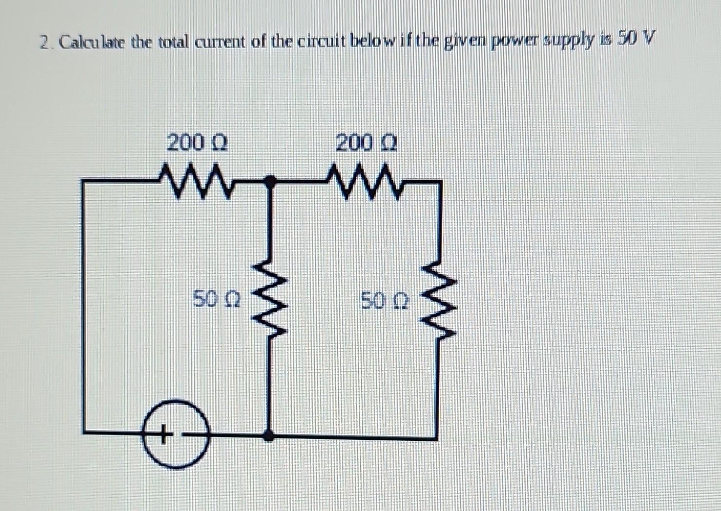 Solved 2. Calculate the total current of the circuit below | Chegg.com