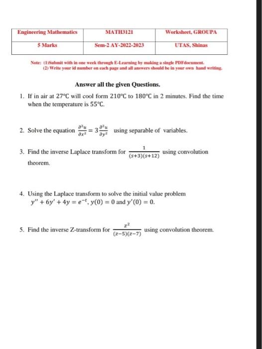 solve this | Chegg.com