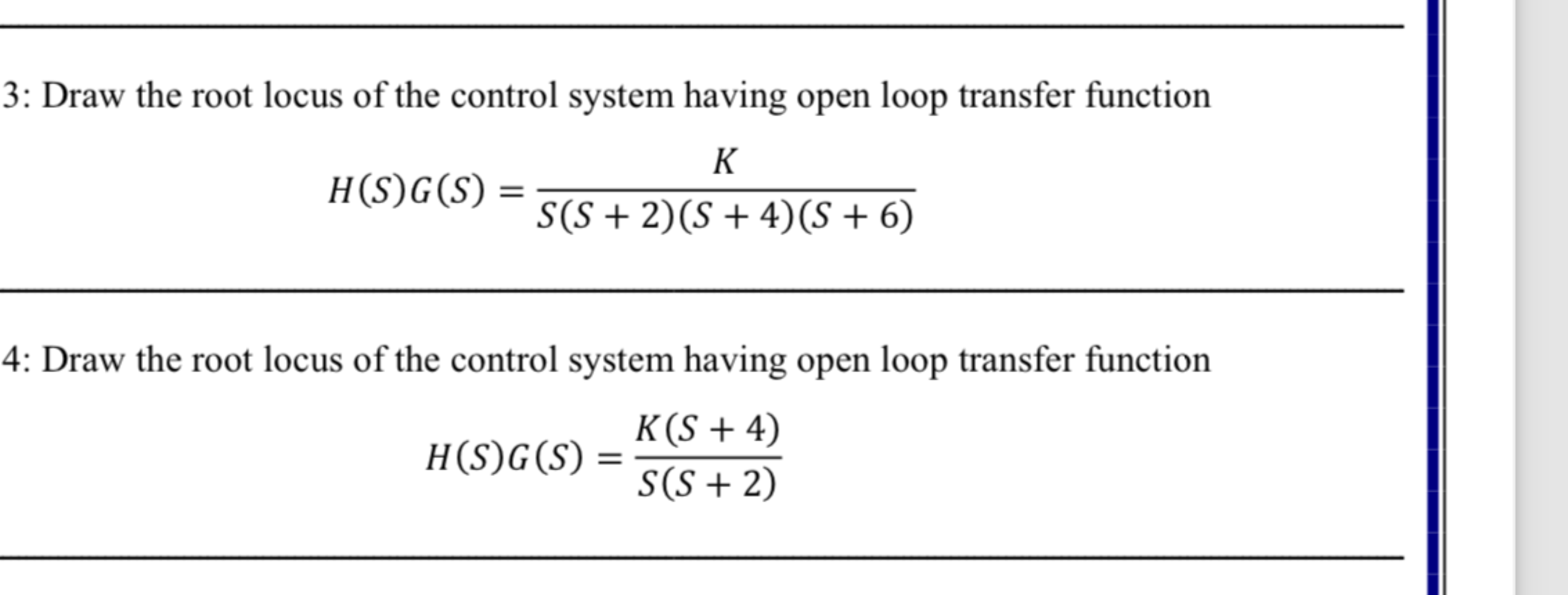 Solved 3: Draw the root locus of the control system having | Chegg.com