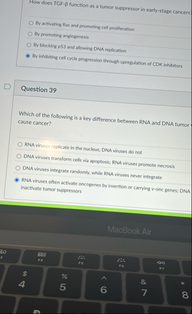 Solved How does TGF- β ﻿function as a tumor suppressor in | Chegg.com