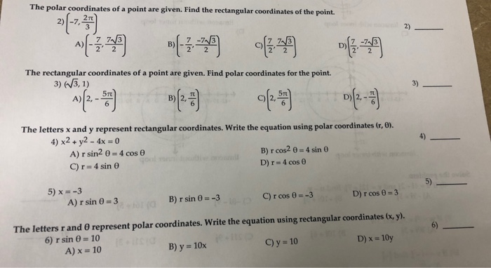 Solved The Polar Coordinates Of A Point Are Given Find The Chegg Solved The Polar Coordinates Of A Point Are Given Find The Chegg