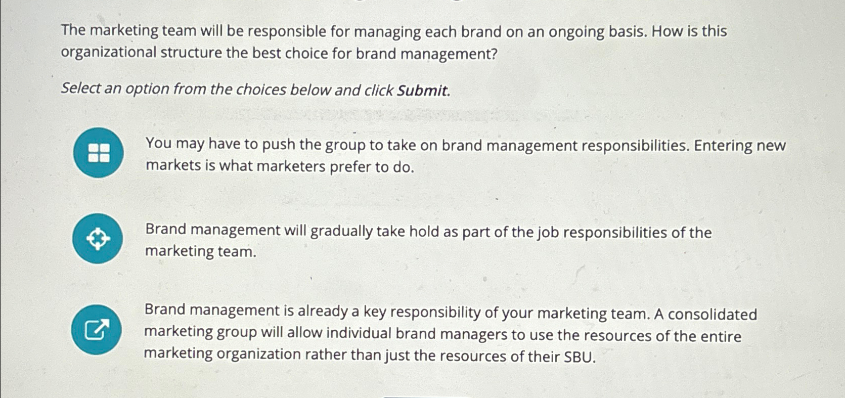 Solved The marketing team will be responsible for managing | Chegg.com