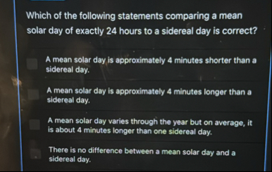 Solved Which of the following statements comparing a mean | Chegg.com