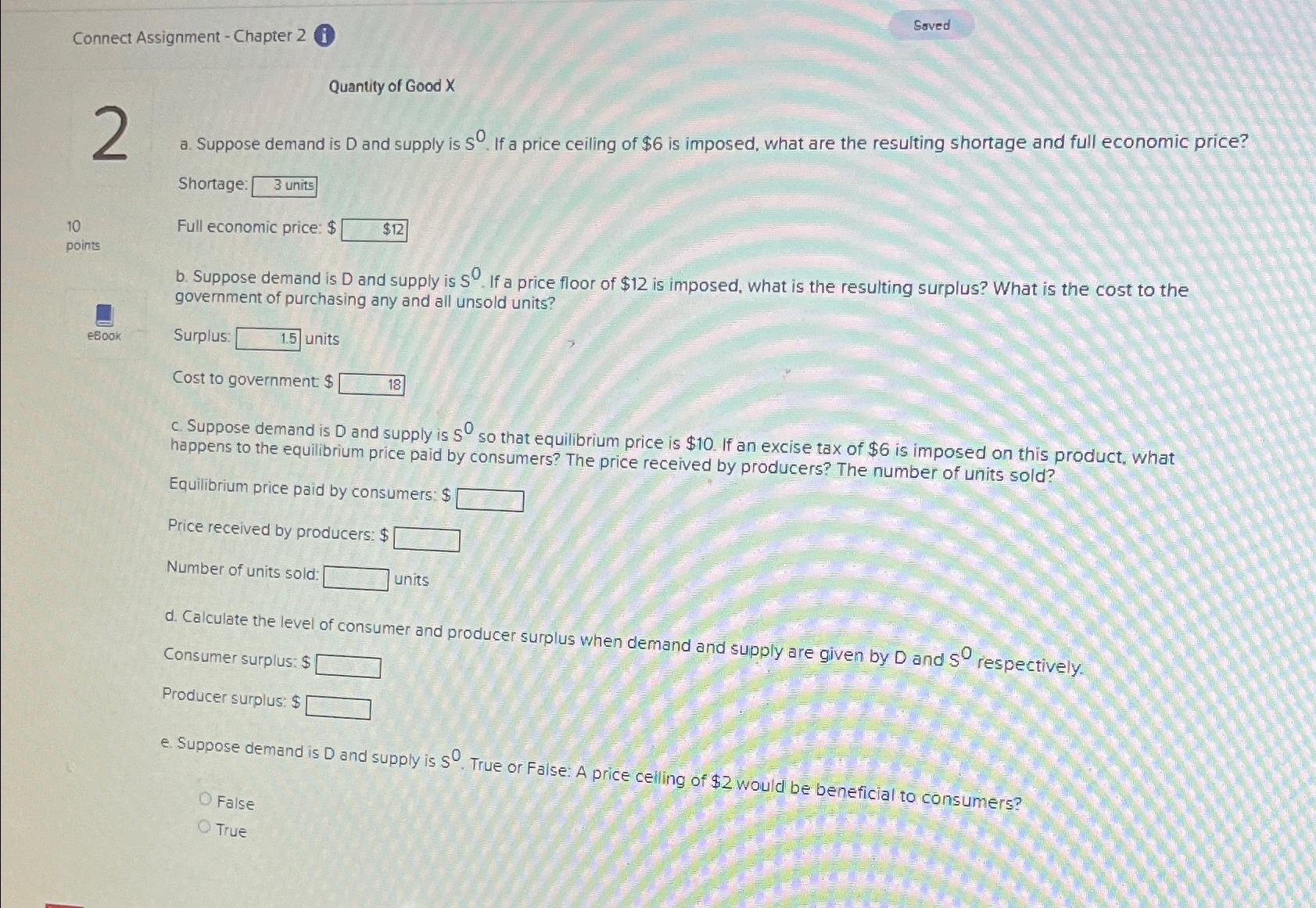 Solved Connect Assignment - ﻿Chapter 2(i)SovedQuantity of | Chegg.com