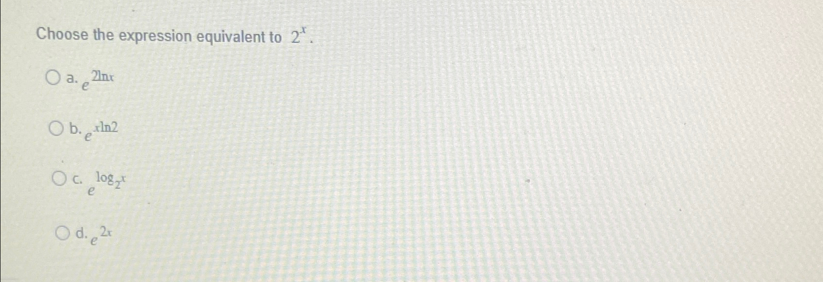 Solved Choose the expression equivalent to | Chegg.com