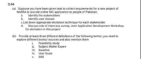 Solved Q 04: (a) Suppose you have been given task to collect | Chegg.com