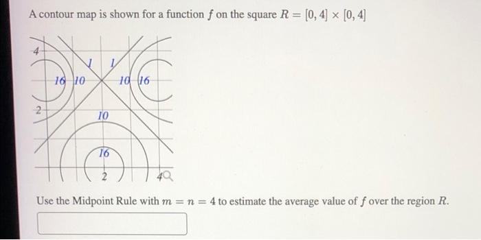 Solved A contour map is shown for a function f on the square | Chegg.com