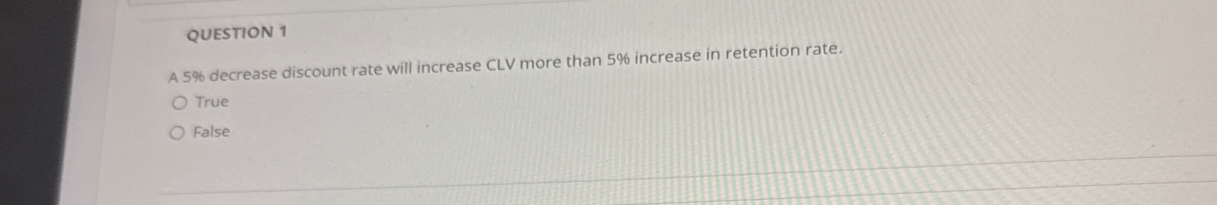 Solved QUESTION 1A 5% ﻿decrease discount rate will increase | Chegg.com