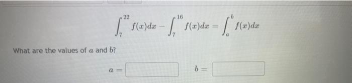 Solved 22 16 I sconto - l, slable - l scolde ," ," f(x)da | Chegg.com