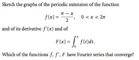 Solved Sketch the graphs of the periodic extension of the | Chegg.com