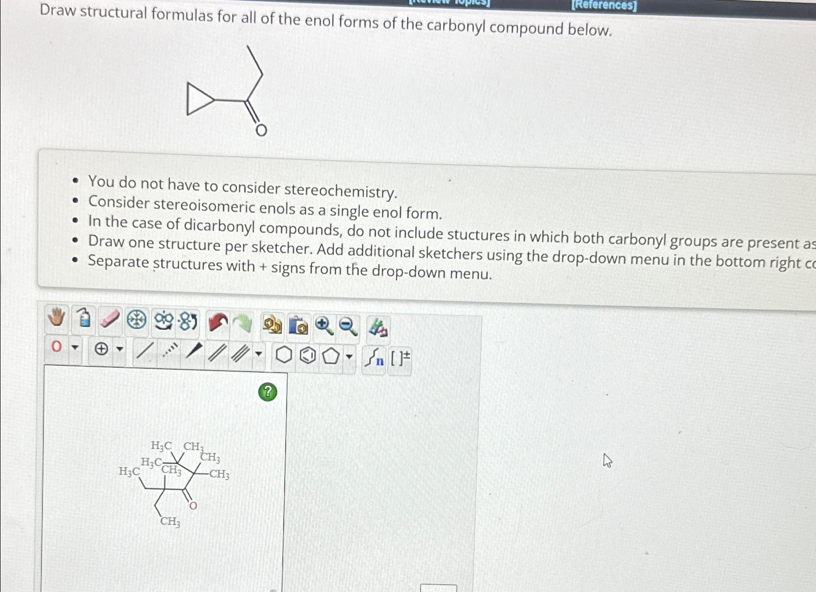 Solved Draw structural formulas for all of the enol forms of | Chegg.com