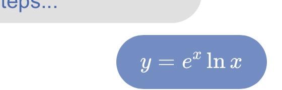 Solved y=exlnx | Chegg.com