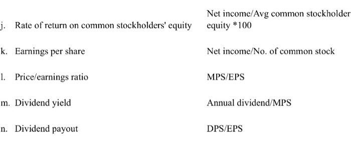 Solved J. Rate of return on common stockholders' equity (ROR | Chegg.com