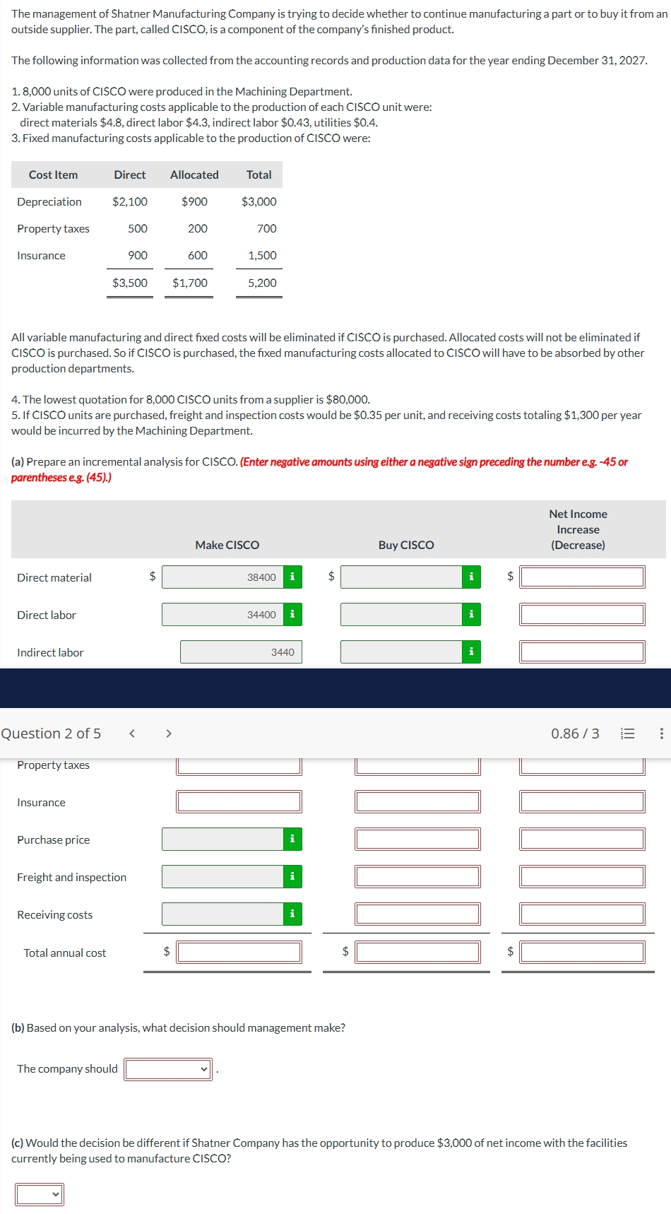 The management of Shatner Manufacturing Company is | Chegg.com